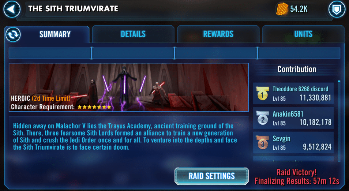 Sith Triumvirate Raid Update: Share Your Experience!