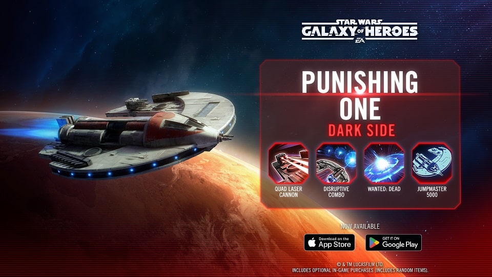 SWGOH Kit Reveal: Punishing One – Dengar’s New Ship!