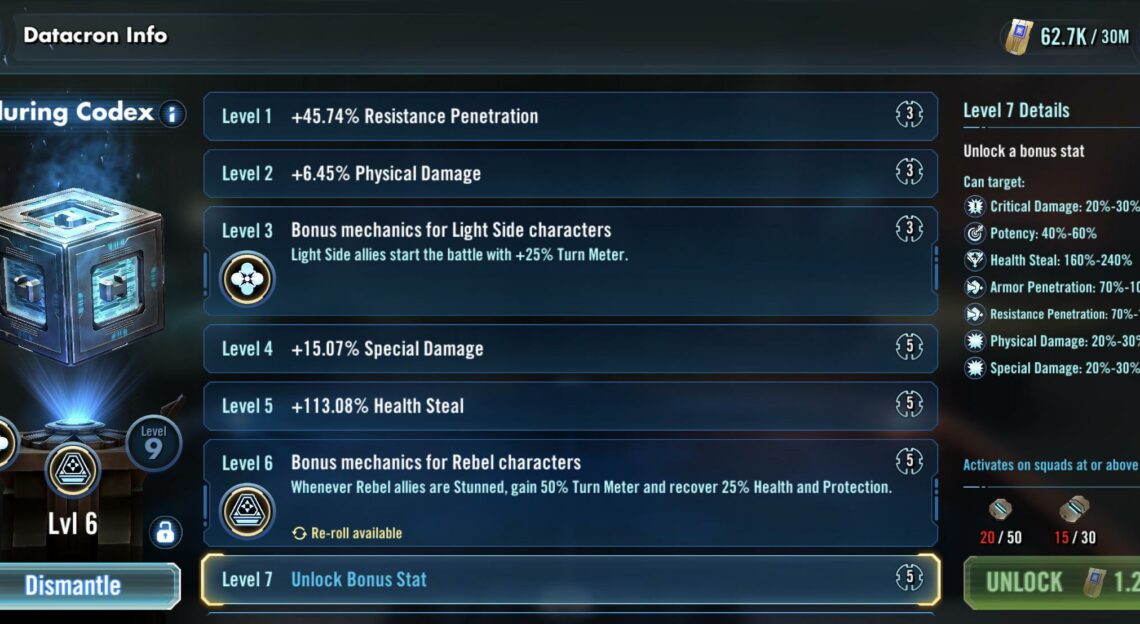 SWGOH Datacron Set 19: Stats, Bonuses, and Strategies Explained