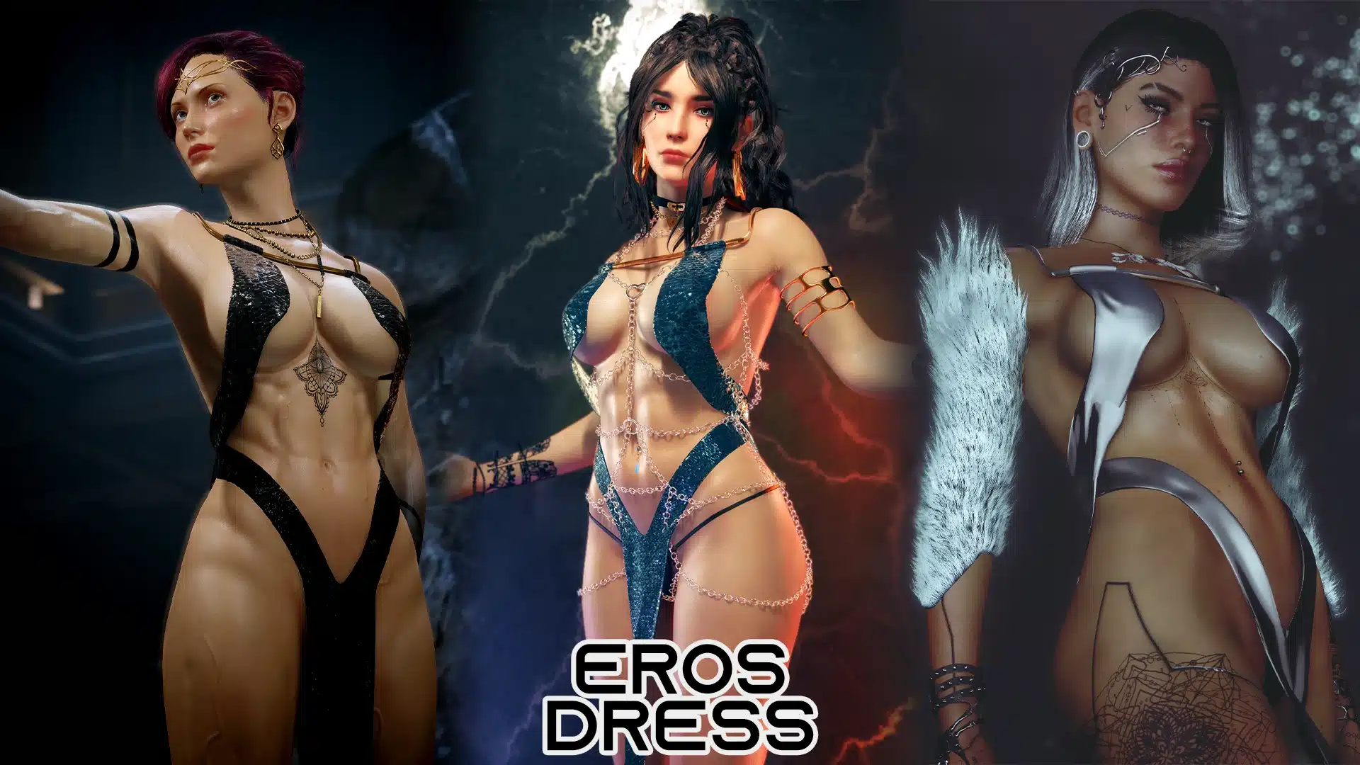 Cyberpunk 2077 Eros Dress Mod – Elegant, Edgy, and Neon-Ready