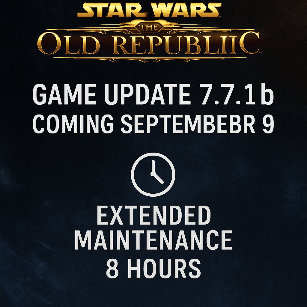 SWTOR Game Update 7.7.1b Arrives September 9: Login Rewards, Feast of ...
