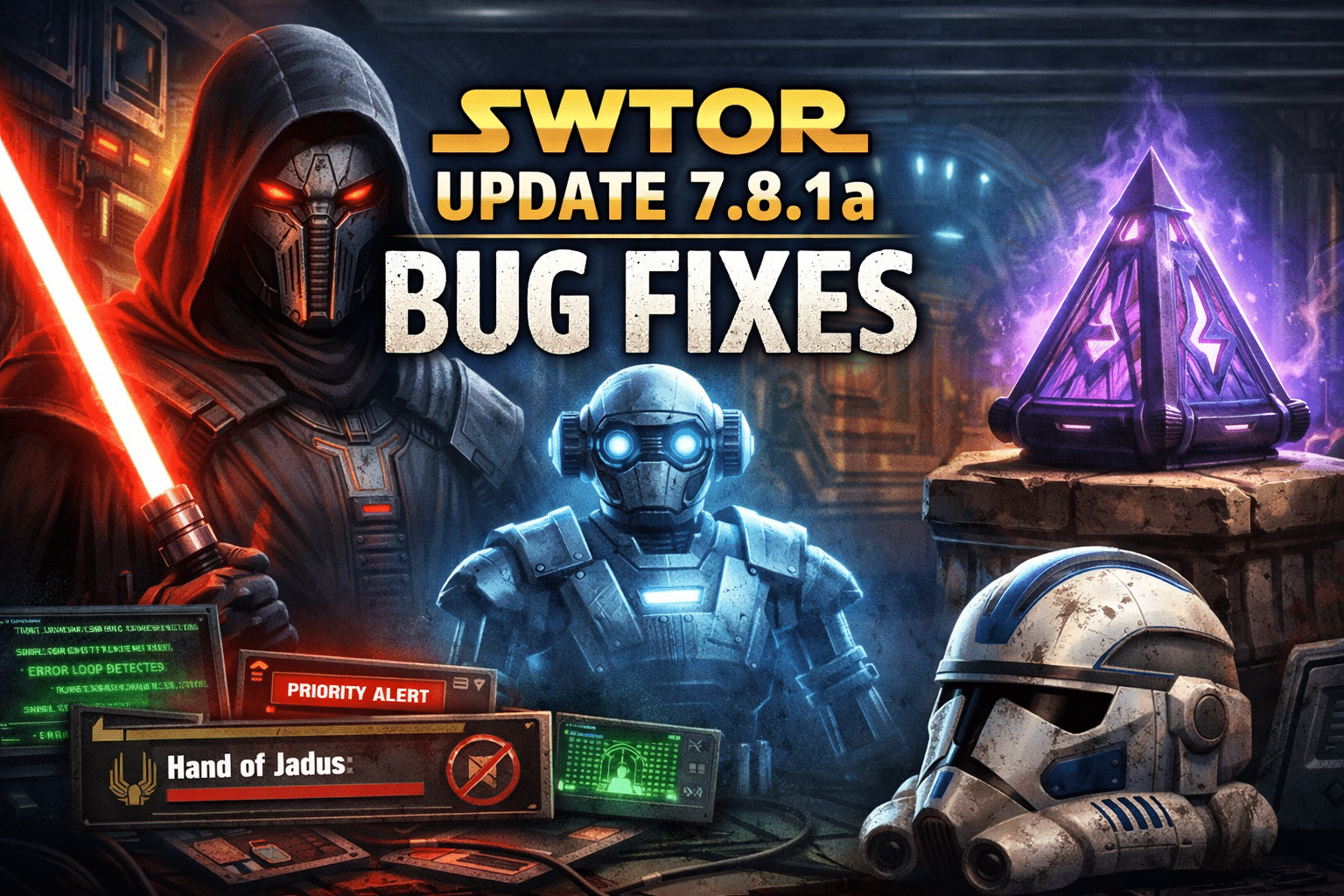 SWTOR 7.8.1a Bugfix Patch Fixes Hand of Jadus and Darth Nul Mission Issues