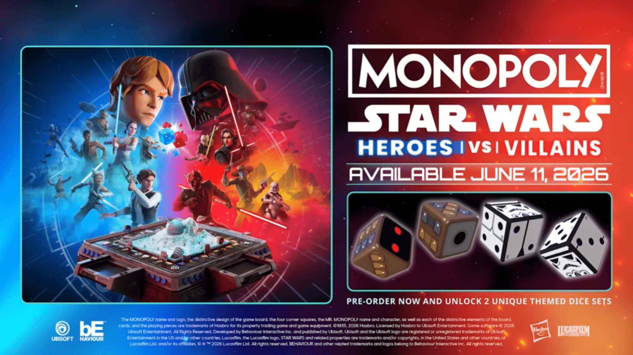 Monopoly: Star Wars Heroes vs. Villains Reveals Gameplay