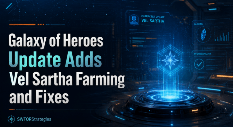 Galaxy of Heroes Update Adds Vel Sartha Farming and Fixes